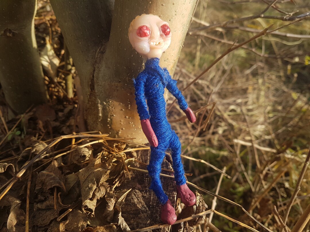 Ugly and Cute Smiling Doll With Red Eyes - Etsy