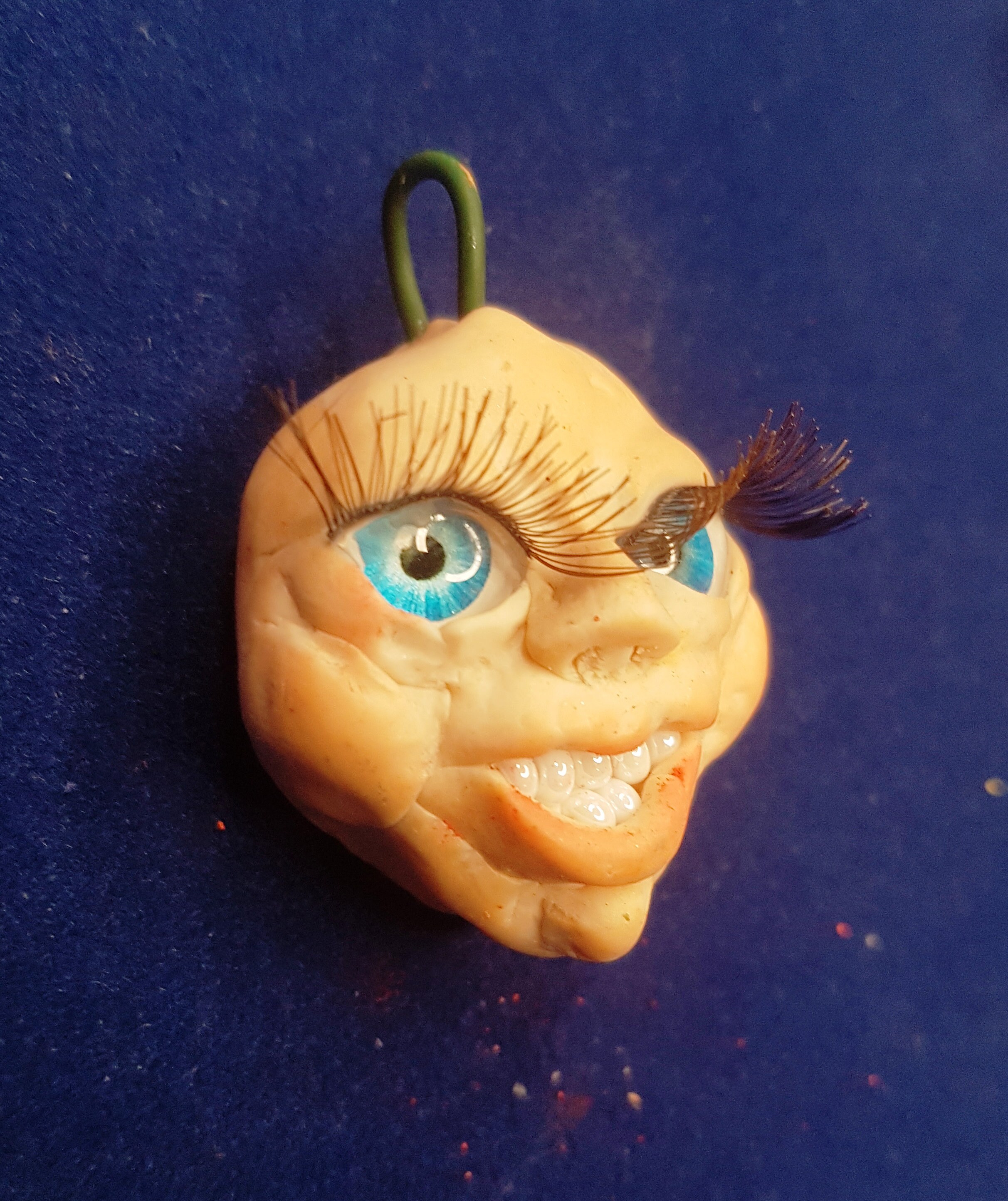 Crazy Head, Strange and Cute Doll Head Pendant With Big Eyes - Etsy