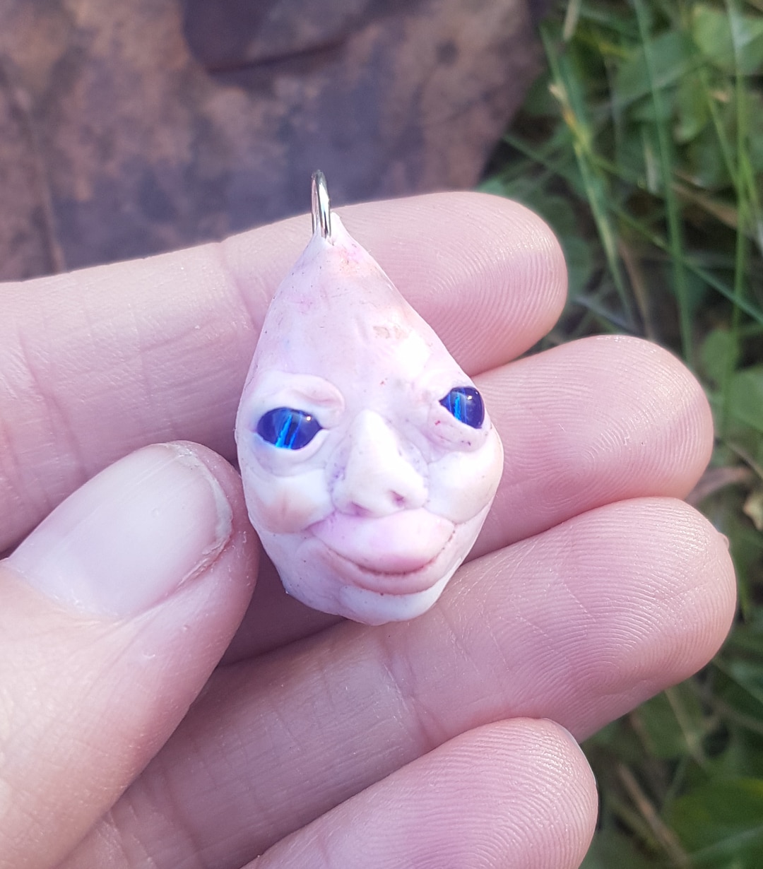 Strange Little Head Smiling Pendant ,inspired Beruseruku - Etsy
