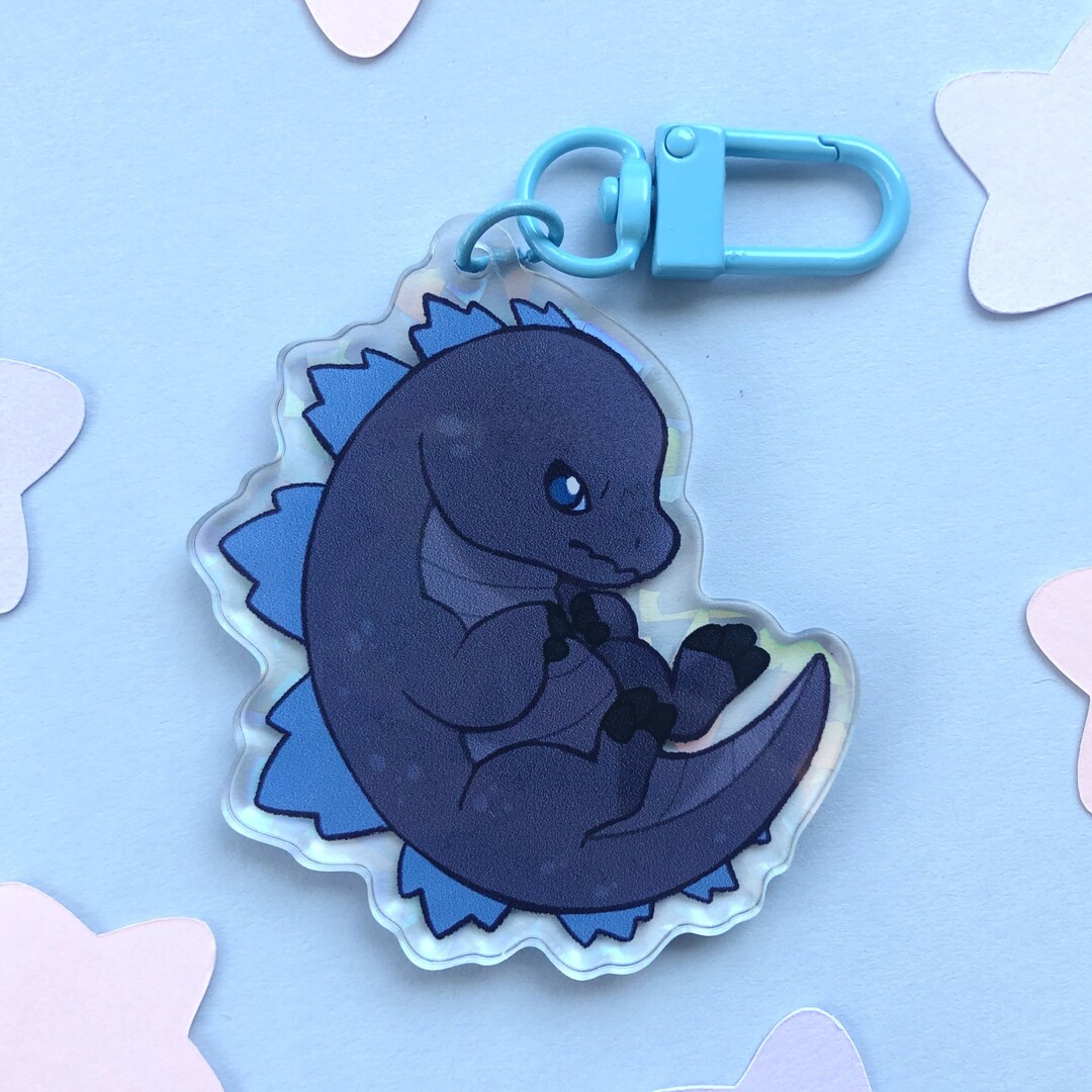Cute Godzilla Acrylic Charm - Etsy