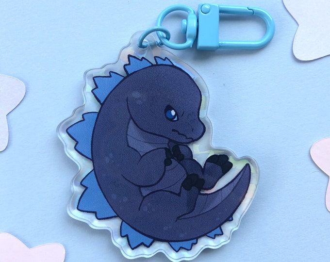 Cute Godzilla Acrylic Charm - Etsy