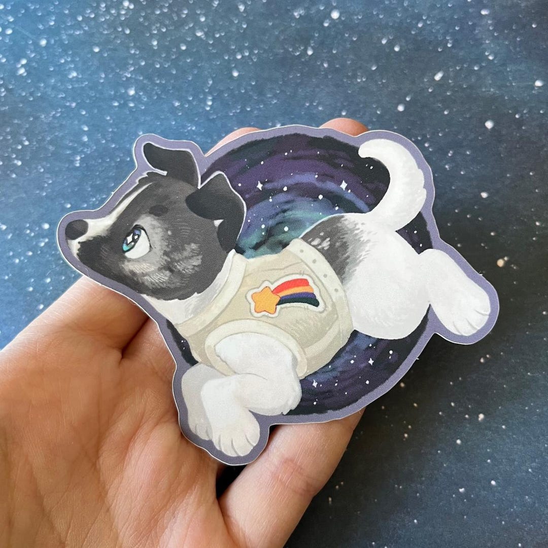 Laika Space Dog Sticker - Etsy