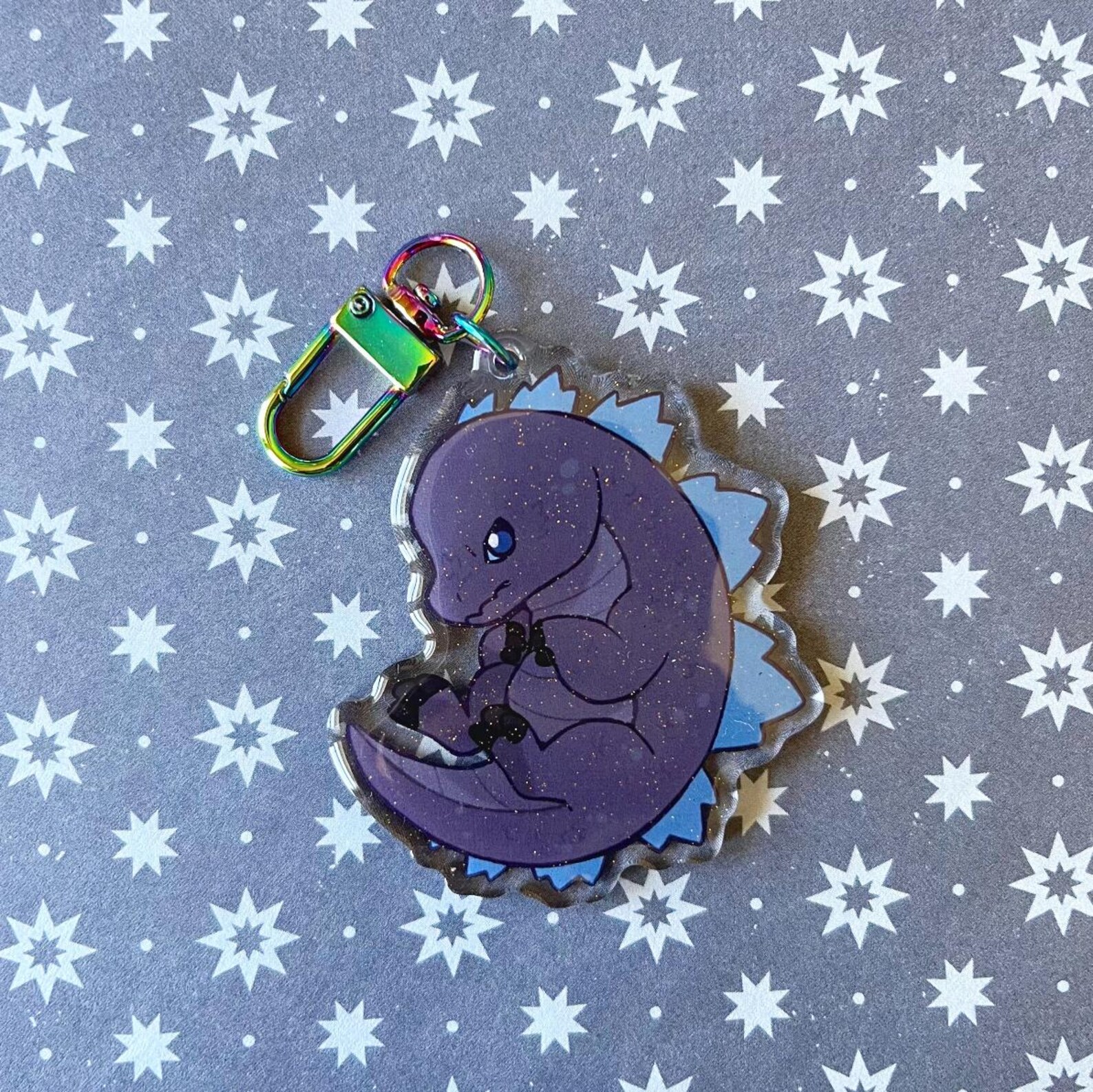 Cute Godzilla Acrylic Charm - Etsy