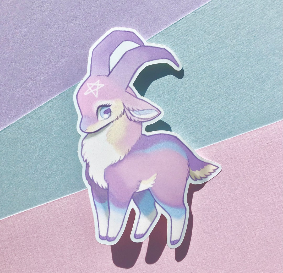 Little Pastel Goat Sticker - Etsy