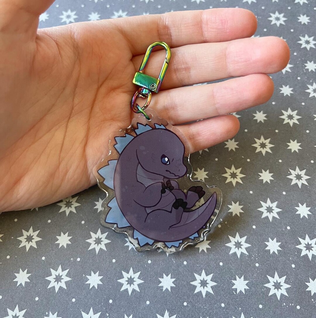 Cute Godzilla Acrylic Charm - Etsy