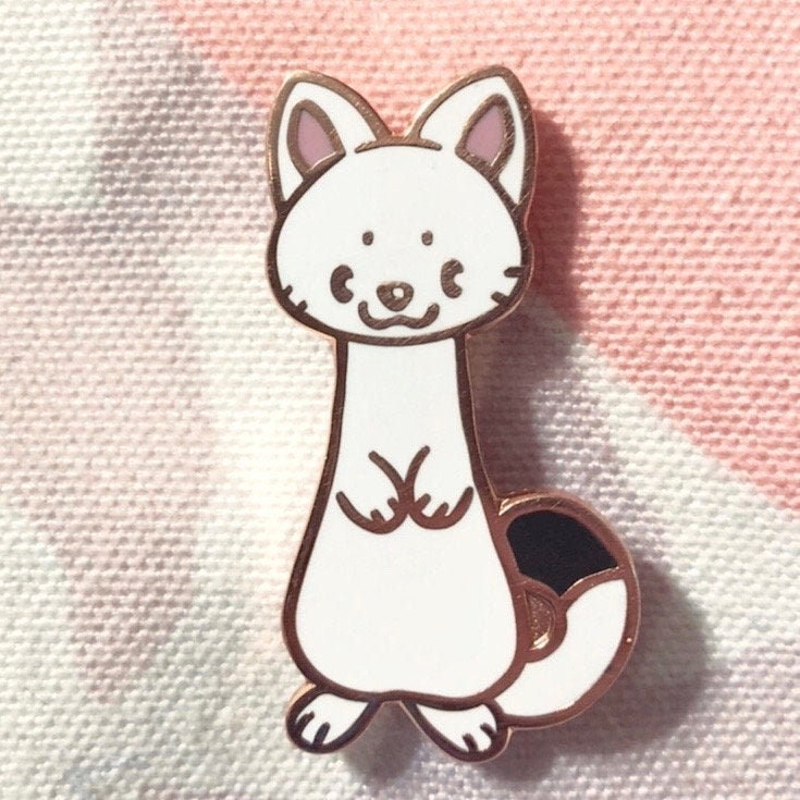 Ermine Enamel Pin | Etsy