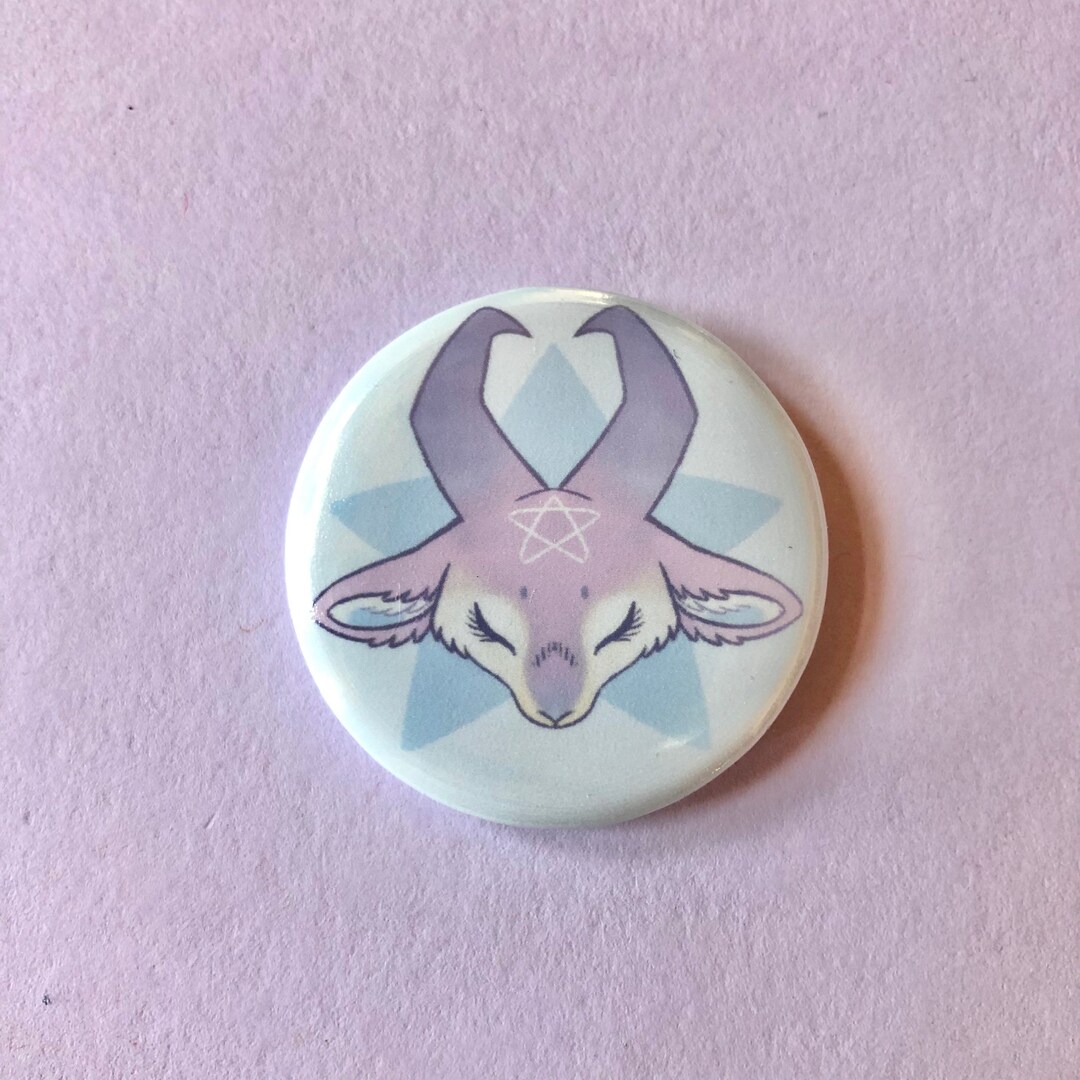 Little Pastel Goat Button - Etsy