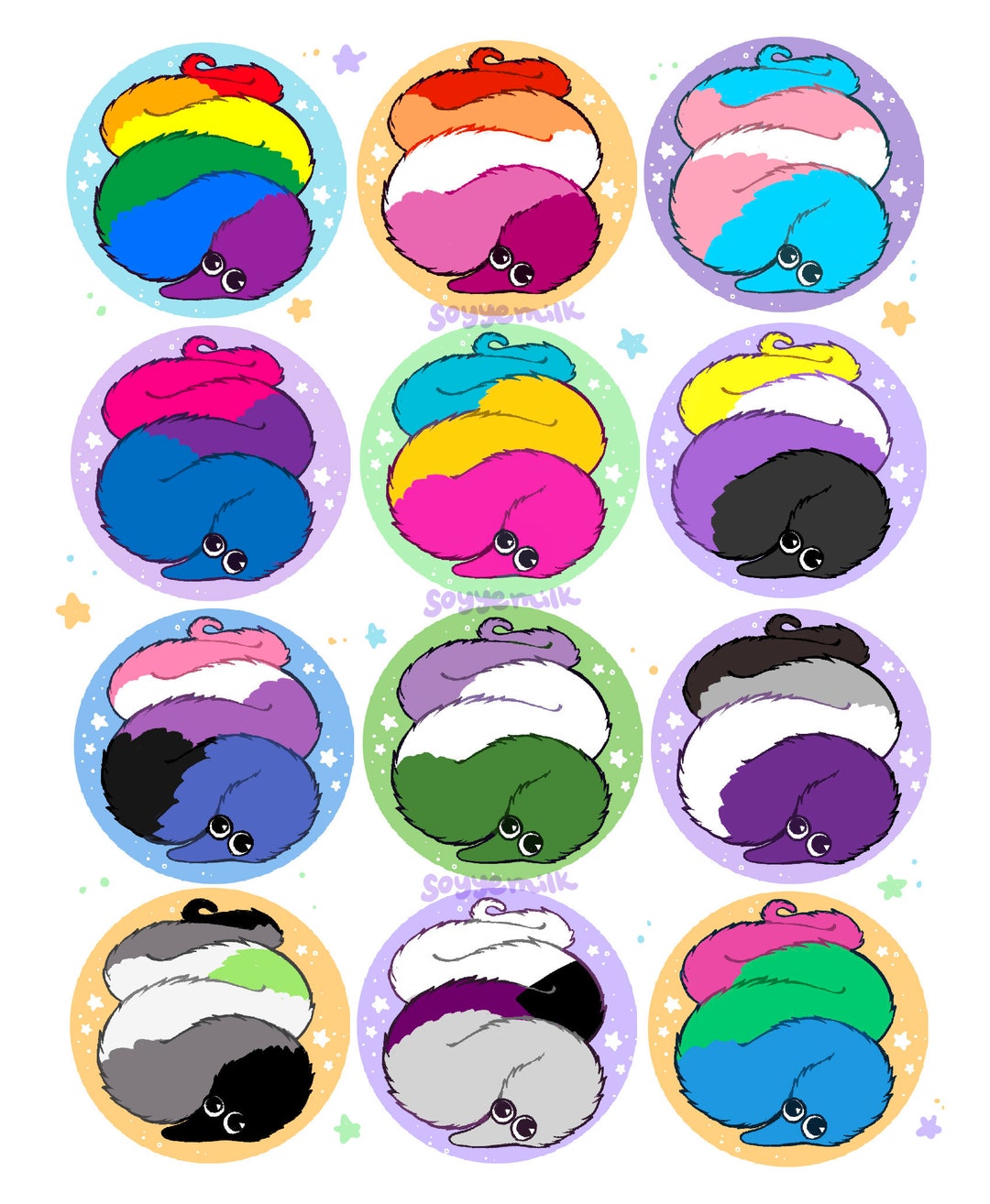 LGBTQ Pride Worm on String Buttons - Etsy