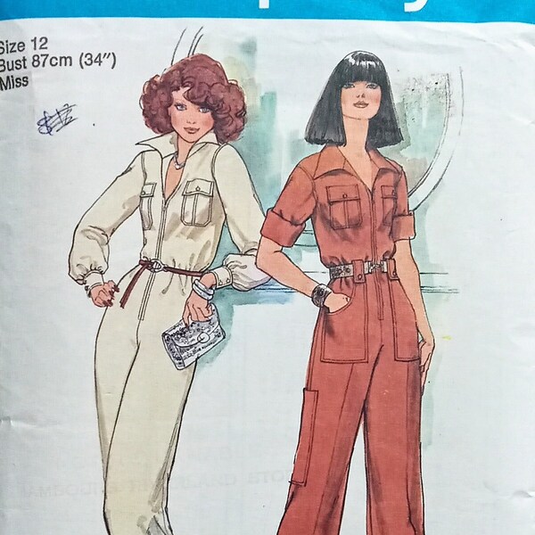 70s Jumpsuit Pattern - Etsy