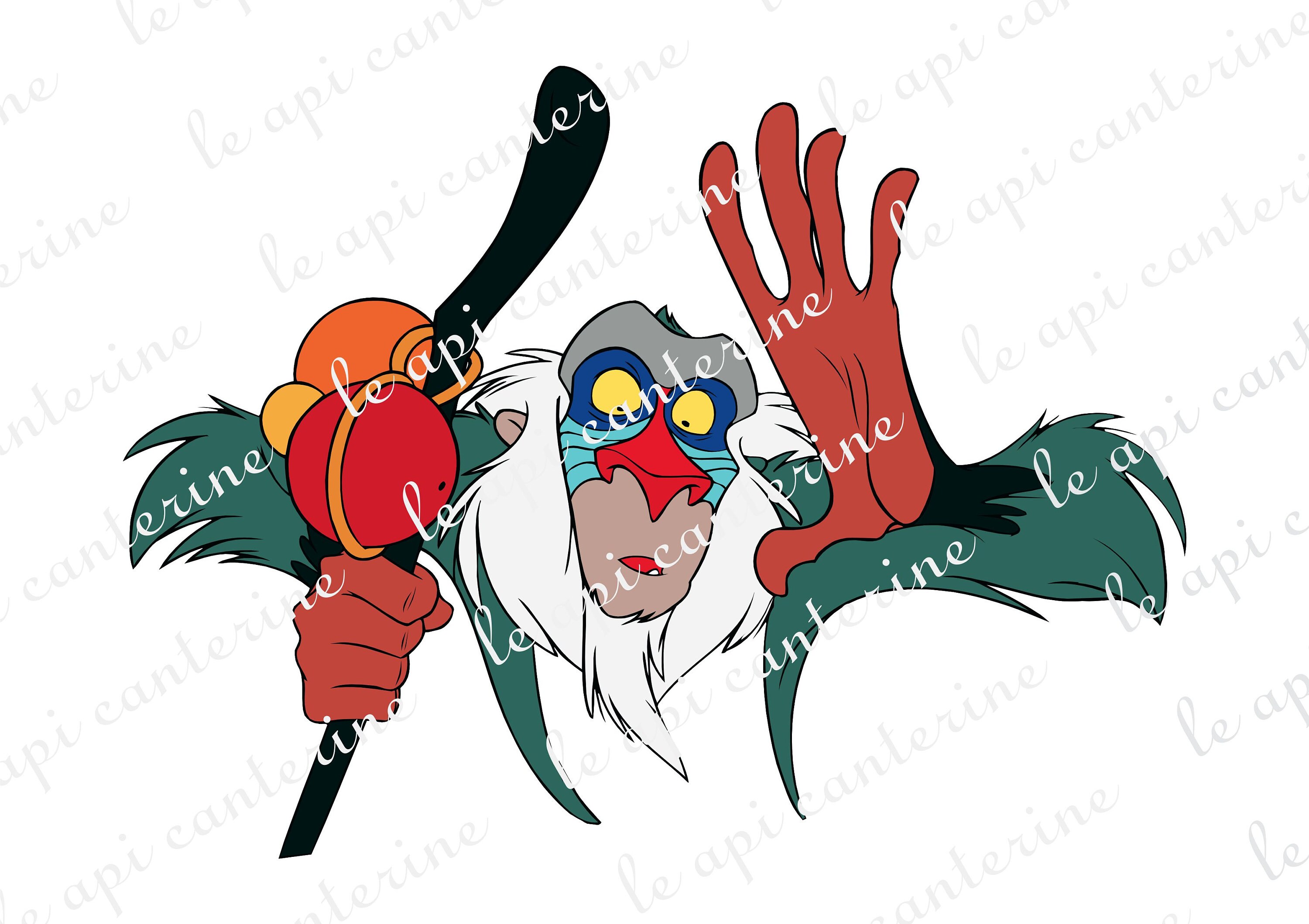 Rafiki The Lion King. High resolution full color vector | Etsy