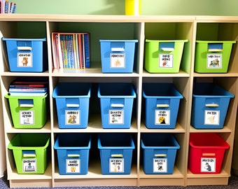 Classroom Book Bin Labels for Organization - Etsy