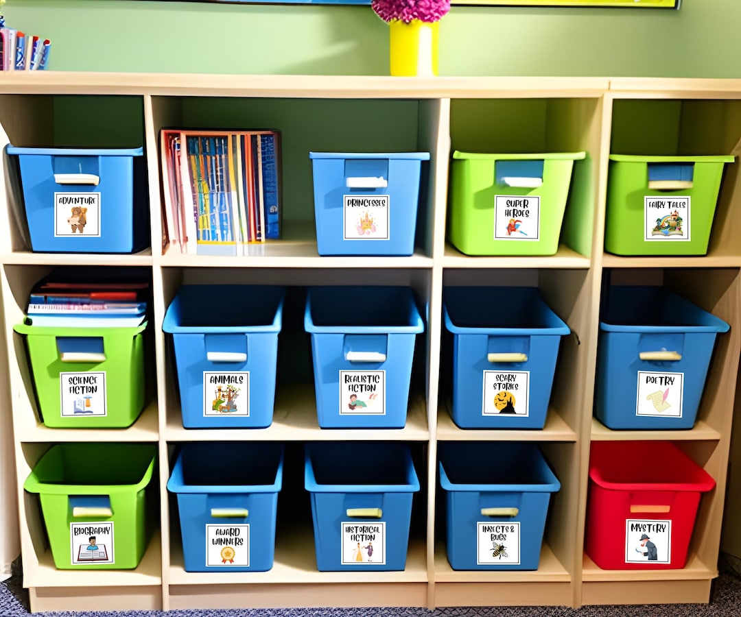 140 Book Bin Labels INSTANT DIGITAL DOWNLOAD for Classroom Library ...