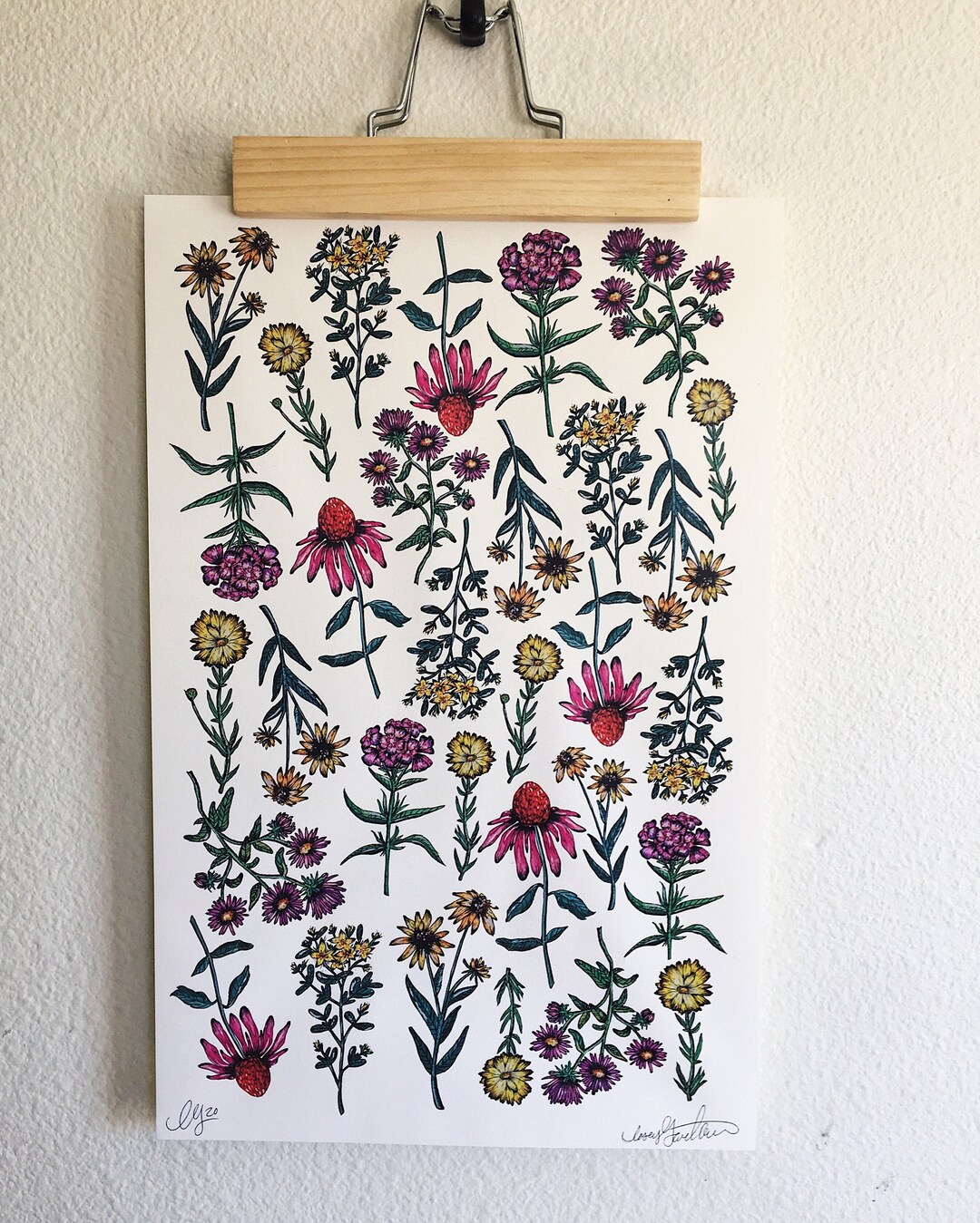 Wildflower Print: Midwest Prairie Plants Living Room Decor - Etsy