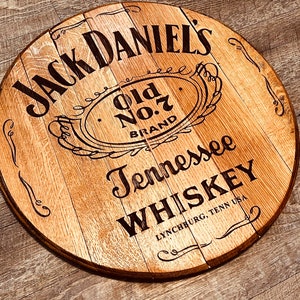 Jack Daniels Barrel Head Sign: Laser Engraved Tennessee Whiskey Decor ...