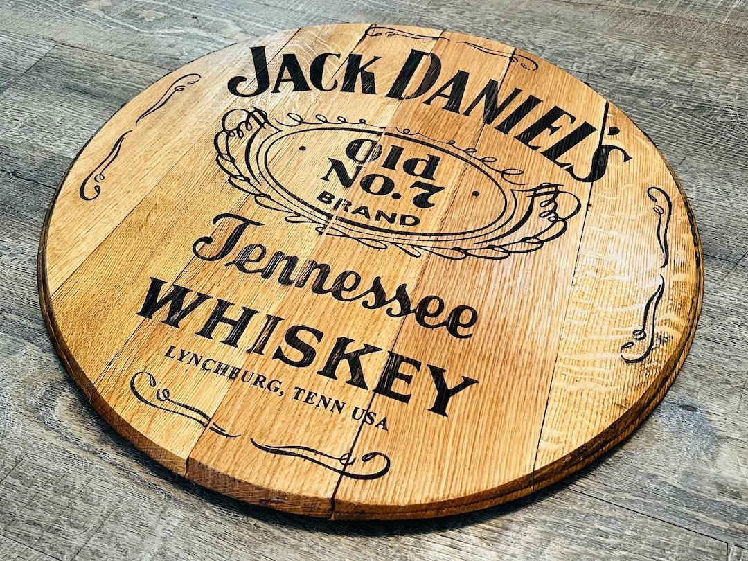 Jack Daniels Barrel Head Sign: Laser Engraved Tennessee Whiskey Decor ...