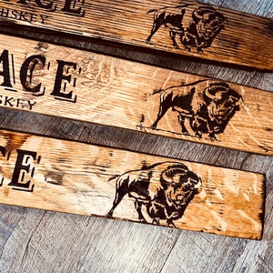Personalized Buffalo Trace Barrel Stave: Laser Engraved Bourbon Whiskey ...
