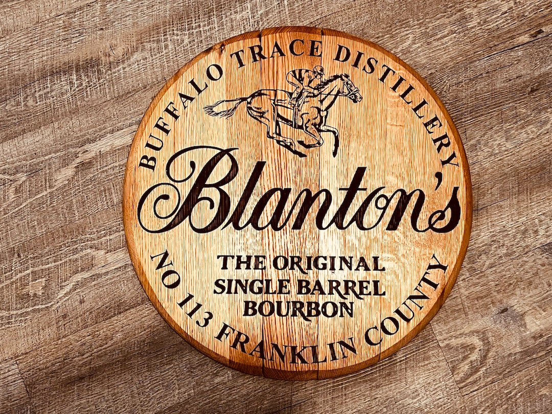 Blanton's Barrel Head With Jockey and Horse Bourbon Barrel Lid Bourbon ...