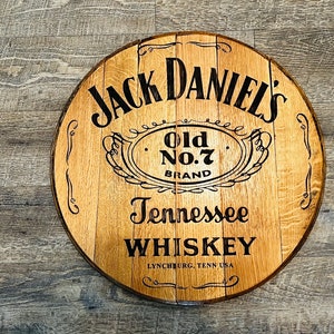 Jack Daniels Barrel Head Sign: Laser Engraved Tennessee Whiskey Decor ...