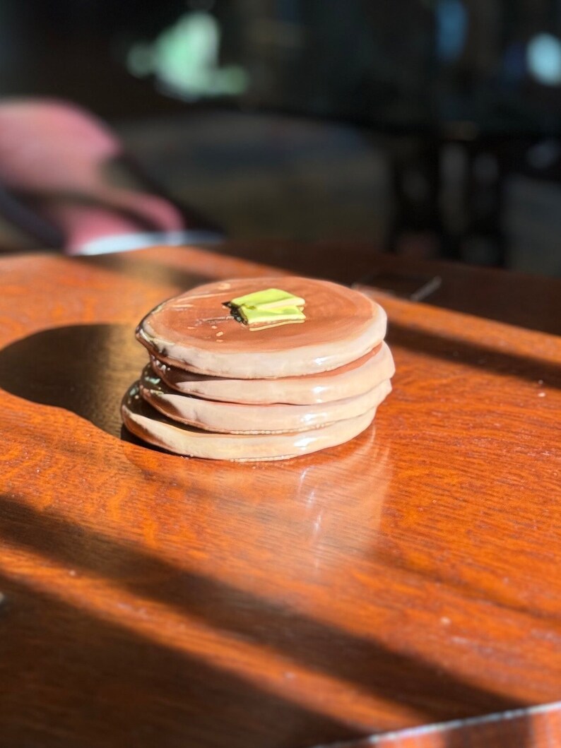 Pancake Coaster Set (set of 4) - Etsy