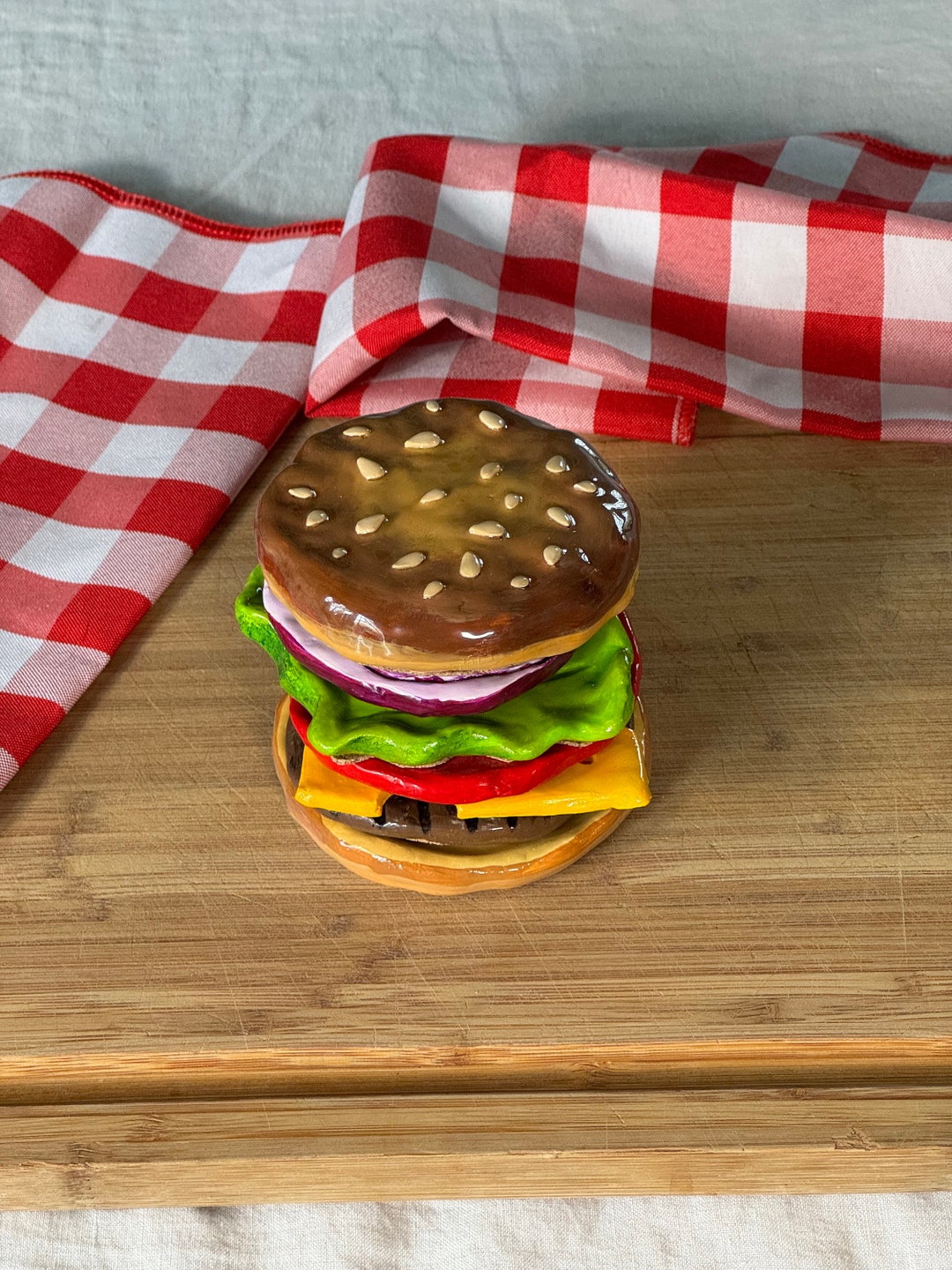 Burger Coaster Set set of 8 - Etsy
