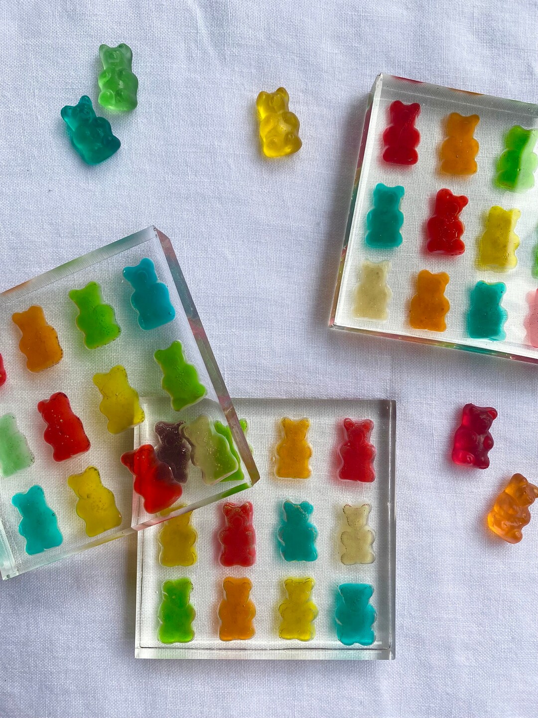Gummy Bear Square Resin Coasters (1/2 Inch Thick) - Etsy