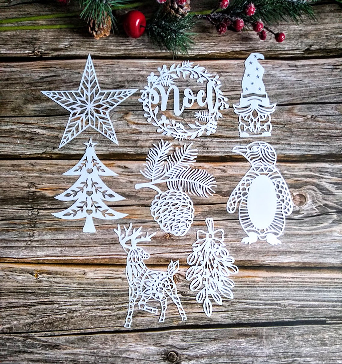 Printable Christmas Themed Paper Cutting Templates - Etsy UK
