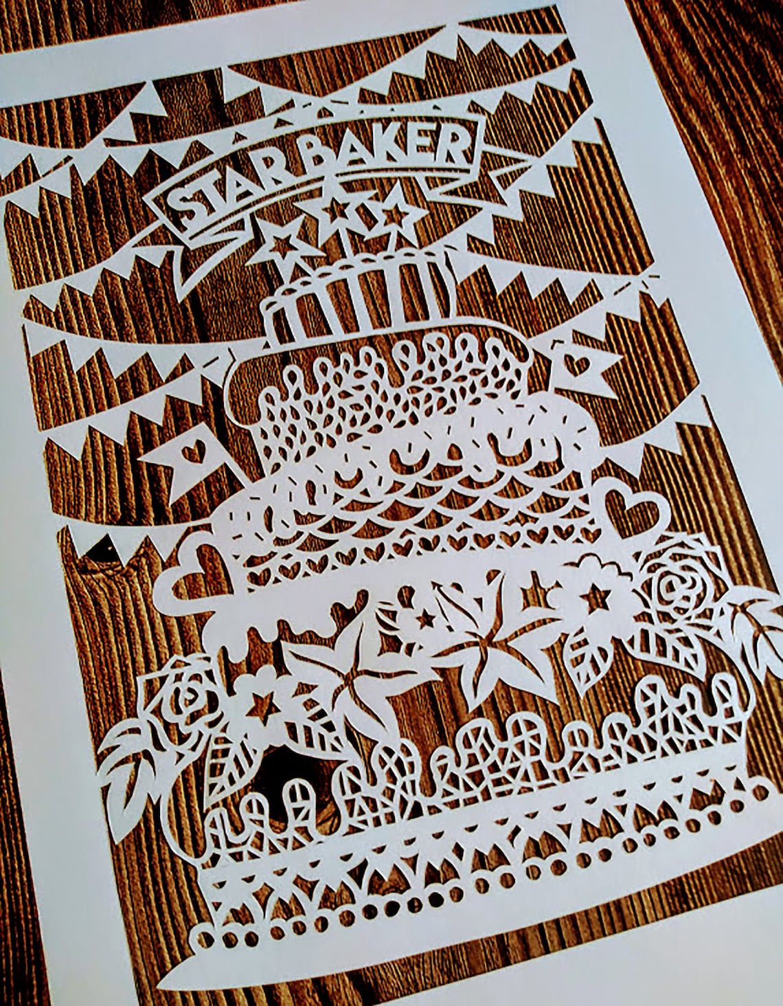 Printable Paper Cutting Template - DIY Star Baker A4 Size Pdf - Etsy