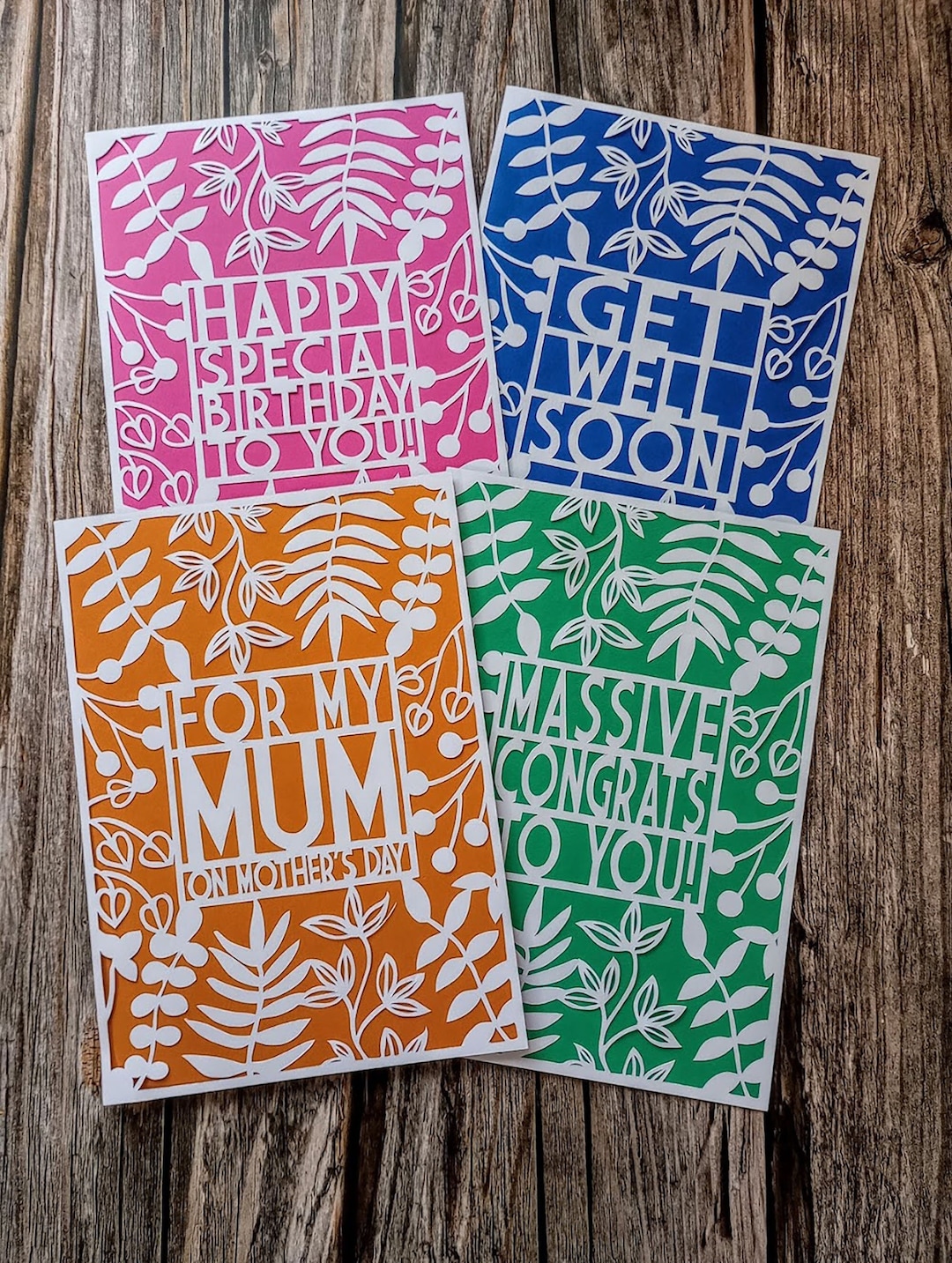 Printable Botanical Papercut Card Templates – PDF for DIY Crafting With ...