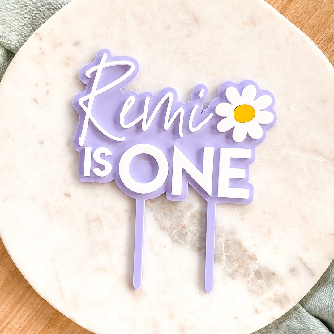 Daisy Cake Topper Personalised Birthday Cake Topper Birthday Cake ...