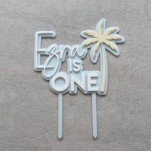 Tropical Cake Topper | Palm Tree Cake Topper | 3D Cake Topper | Island ...
