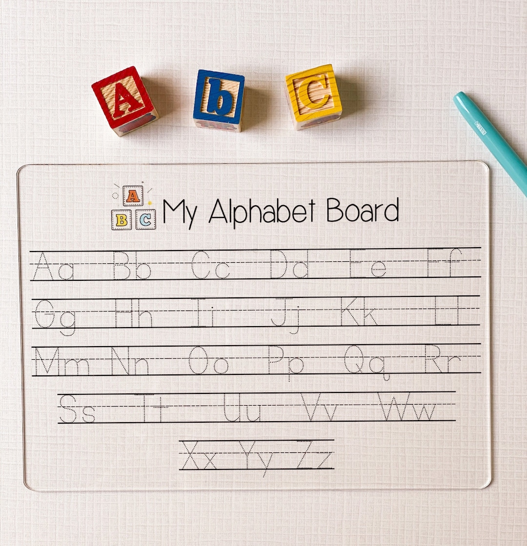 Acrylic Alphabet Tracing Board: Kids Learning - Etsy