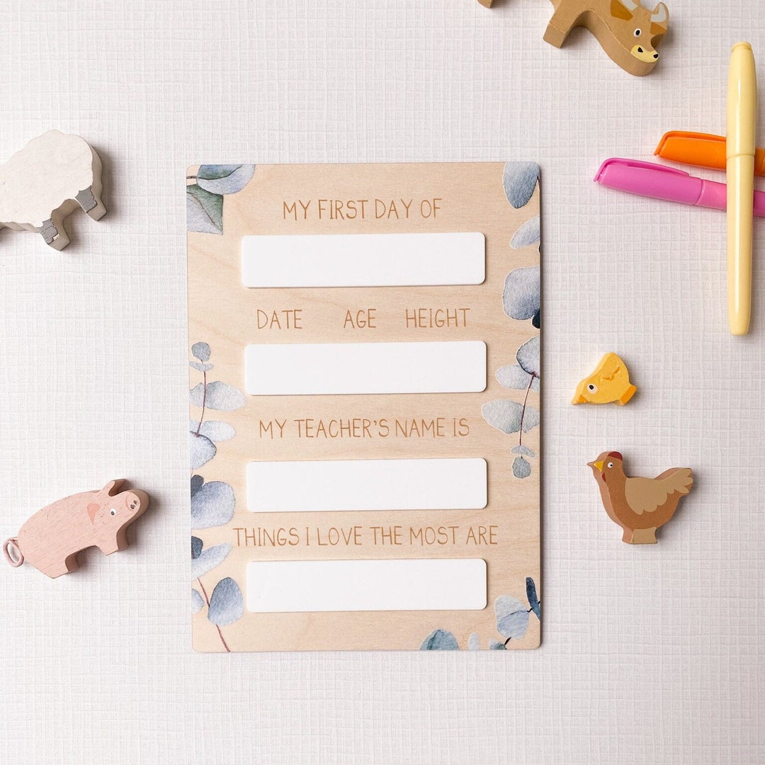 Eucalyptus First Day of School Sign - First Day of School Photo Prop ...