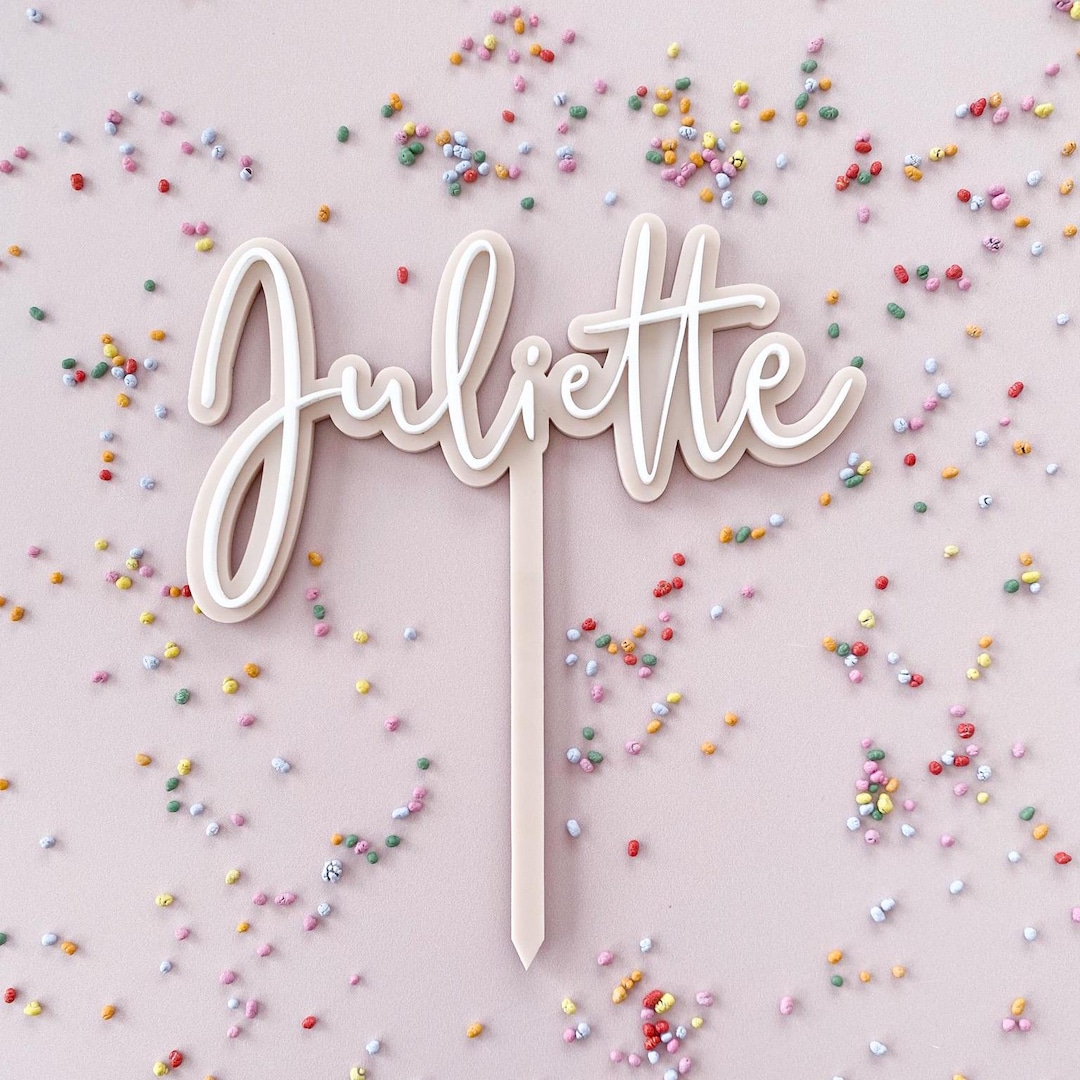 Custom Name Cake Topper | 3D Cake Topper | Birthday Cake Topper - Etsy
