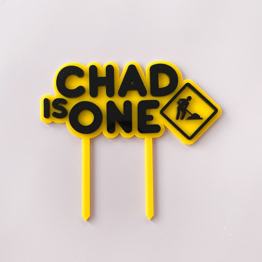 Construction Cake Topper | First Birthday | 3D Cake Topper ...