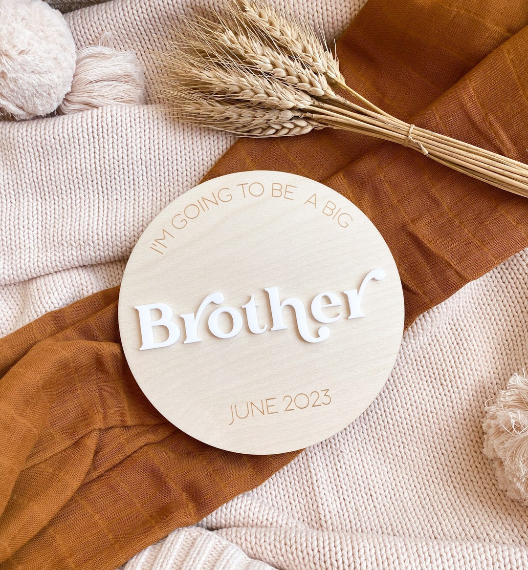 Im Going to Be a Big Brother/ Big Sister Pregnancy Announcement- Wooden ...