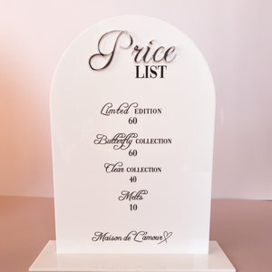 Business Signage Price List Custom Business Sign Acrylic Salon Price ...