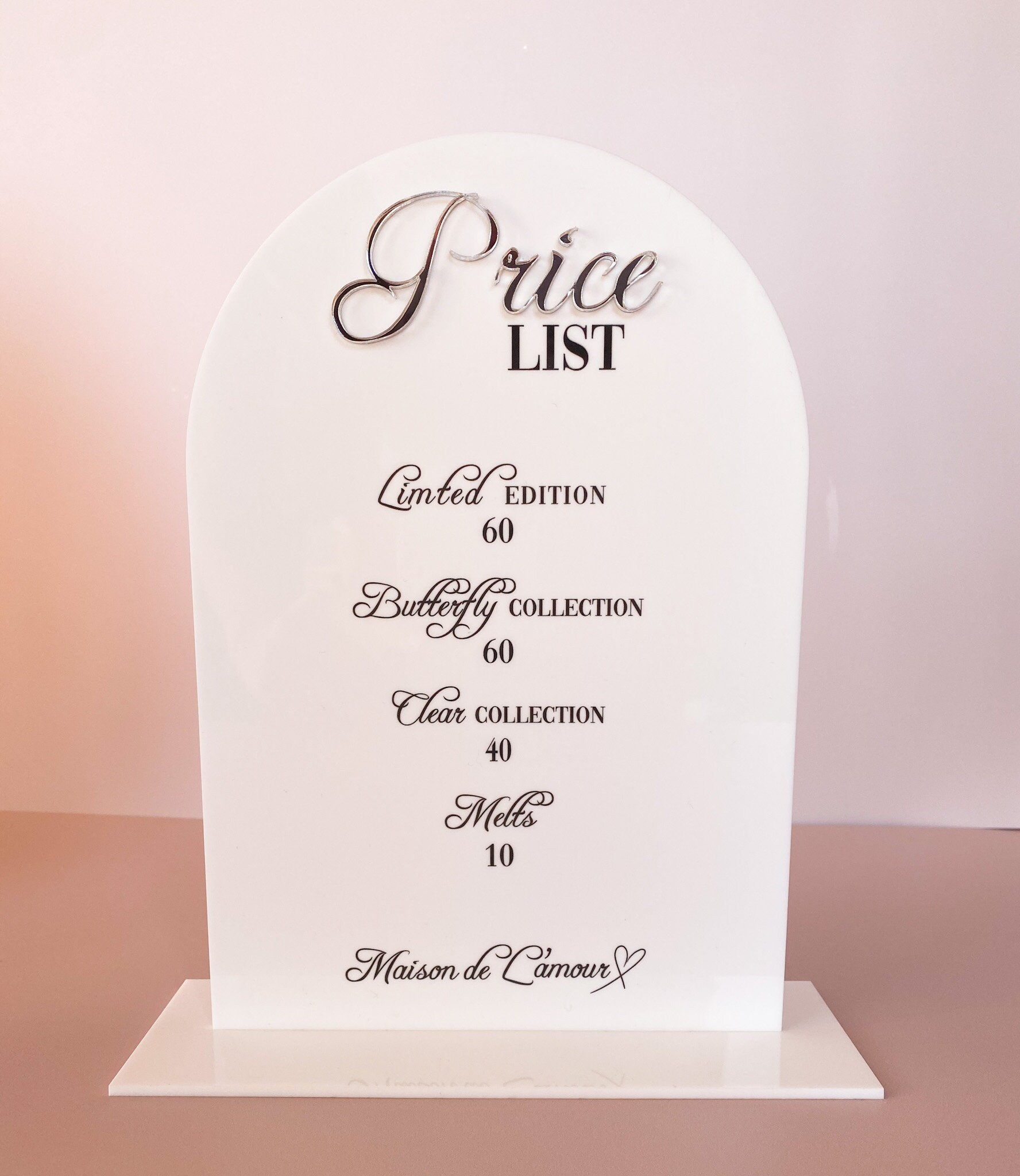Business Signage | Price List | Custom Business Sign | Acrylic Salon ...