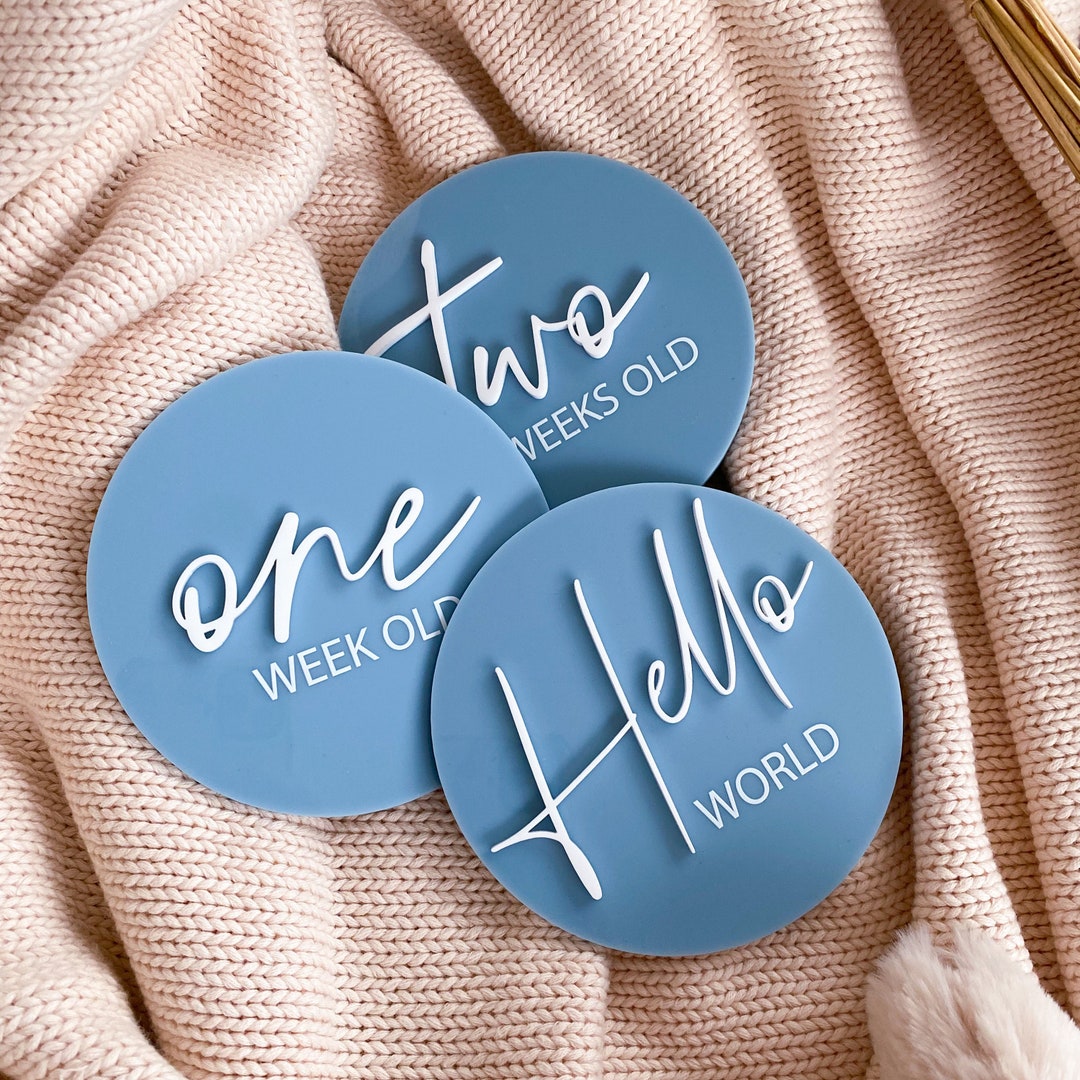 Set of 15 Baby Milestone Cards - Acrylic Milestone Cards | Baby ...