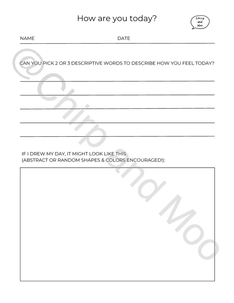 Daily Check-in Journal Prompt for KIDS (gratitude Journal Prompts) - Etsy