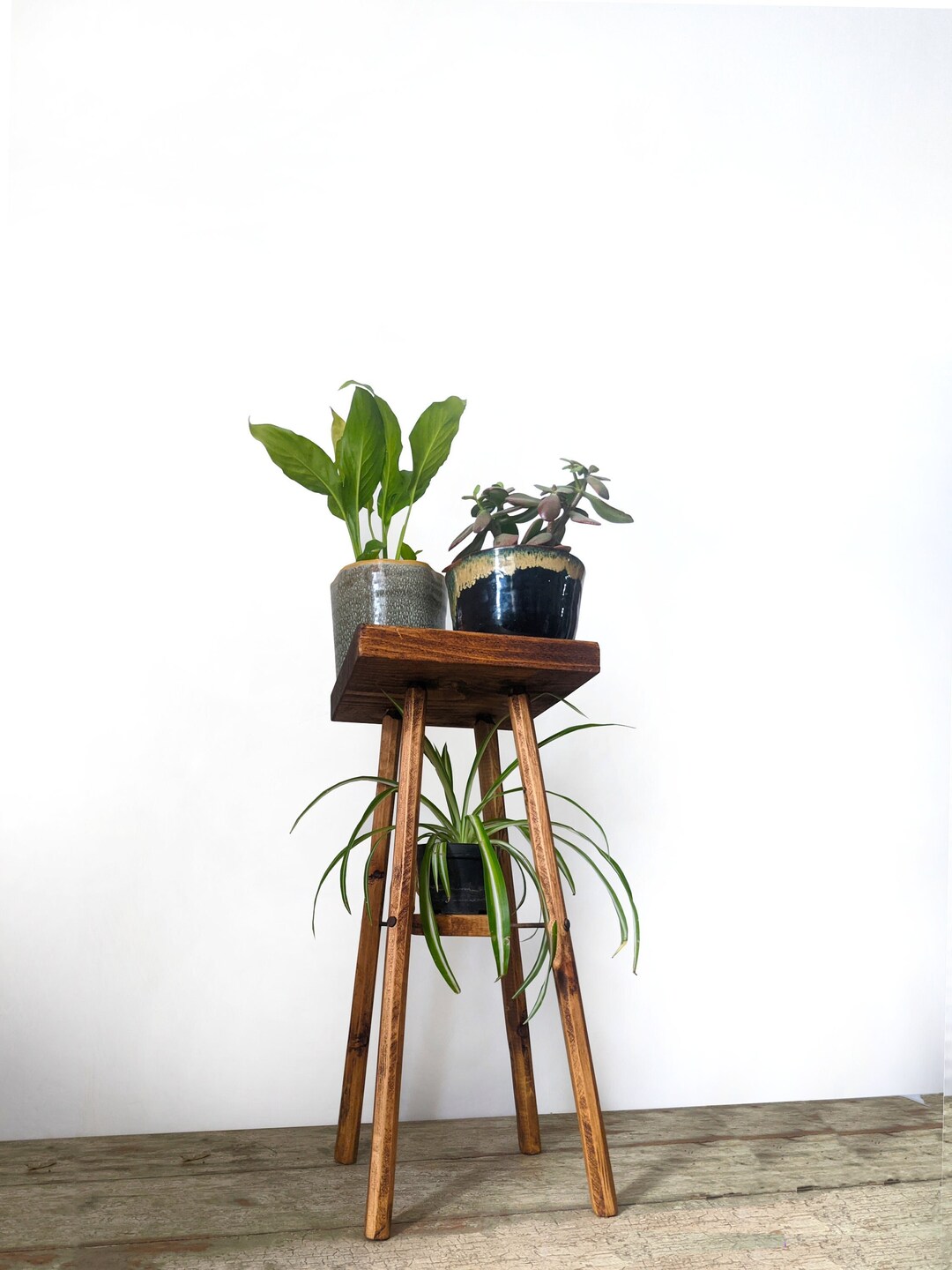 Wooden Plant Pot Stand / Display Table - Medium - Etsy UK