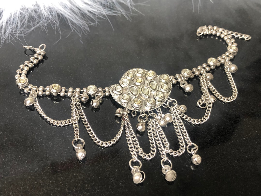Silver Arm Chain: Costume Stonework Body Jewelry - Etsy