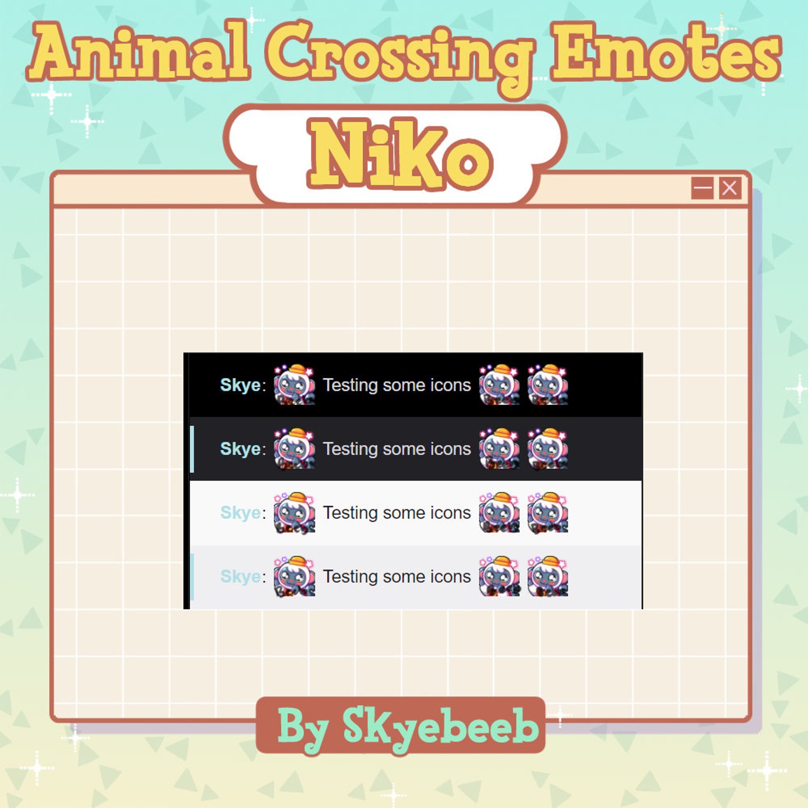 Animal Crossing Niko Twitch Emote New Horizons | Etsy