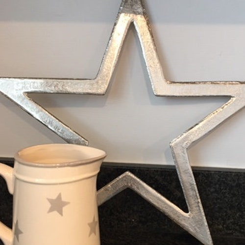 Silver Hanging Star 30 Cm - Etsy