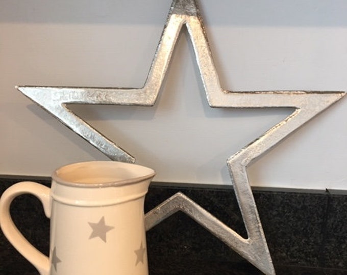 Silver Hanging Star 30 Cm - Etsy
