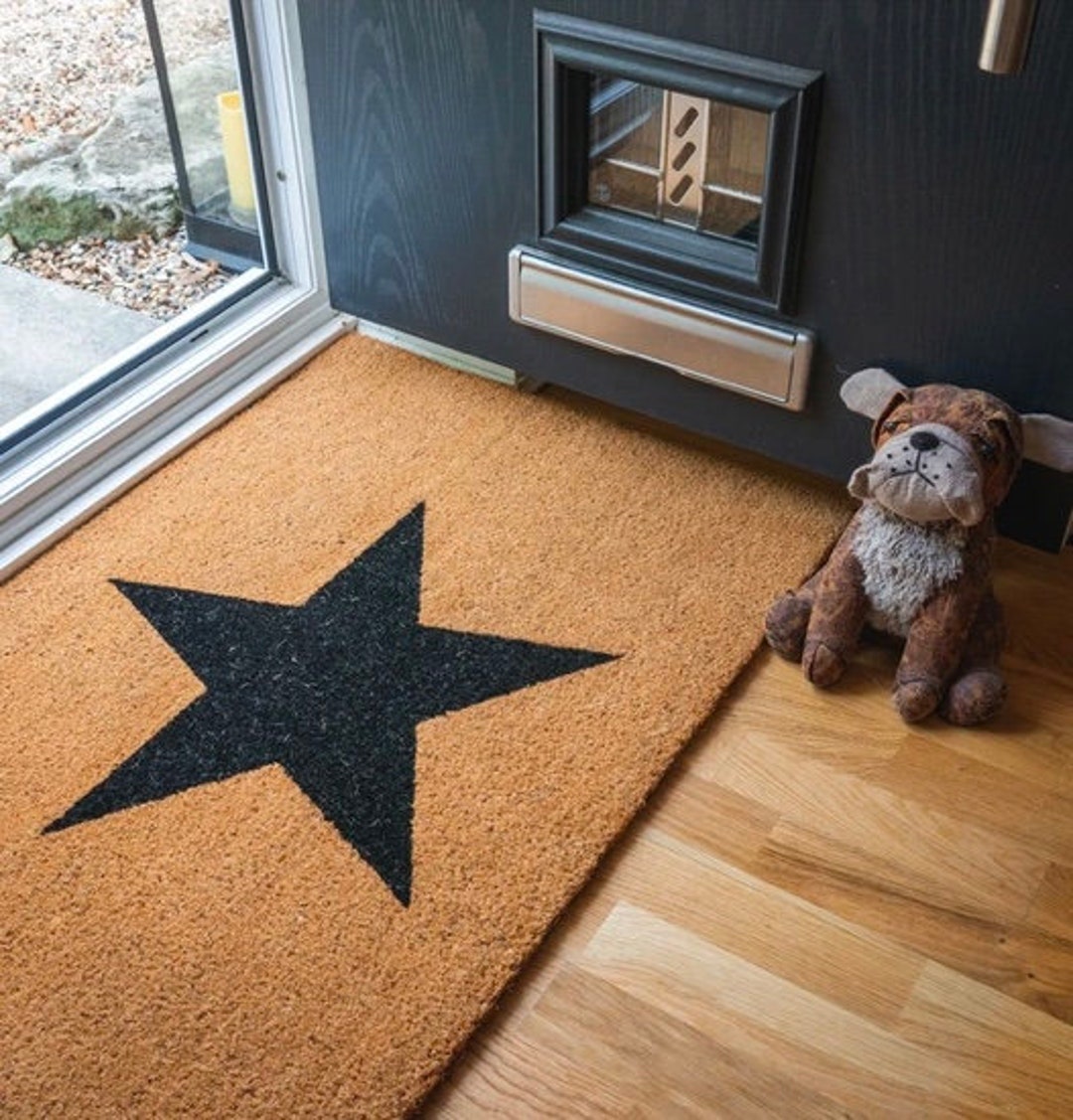 Star Doormat - Black - Etsy UK