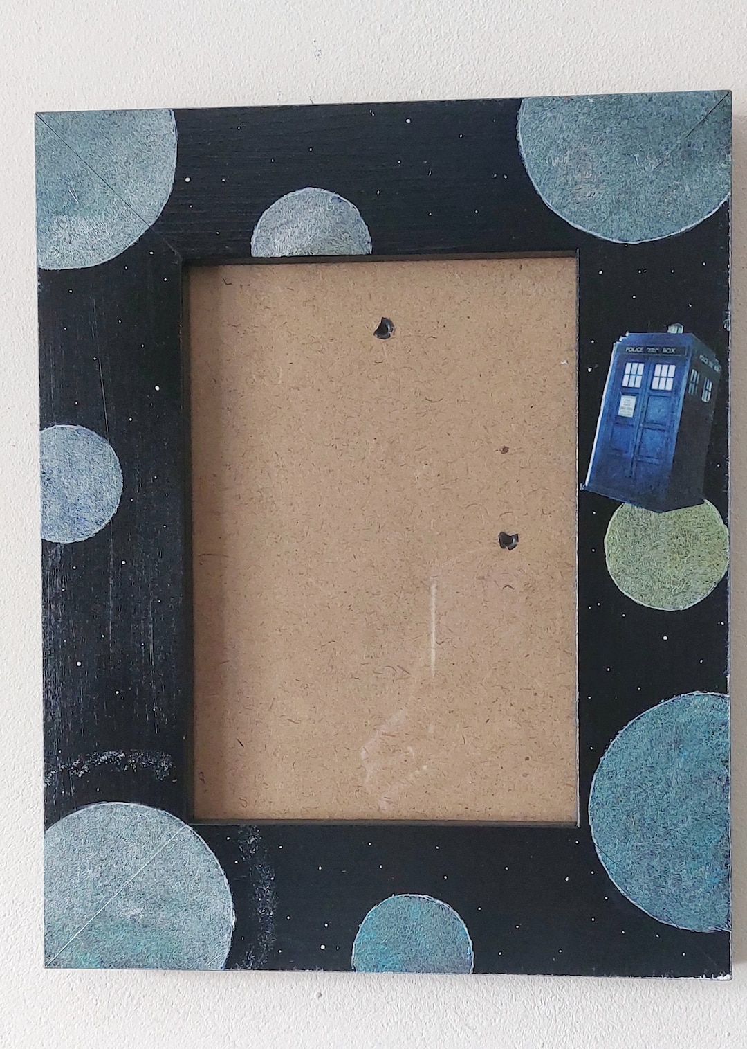 Unique Handpainted and Collaged Doctor Who Tardis Photo Frame - Etsy