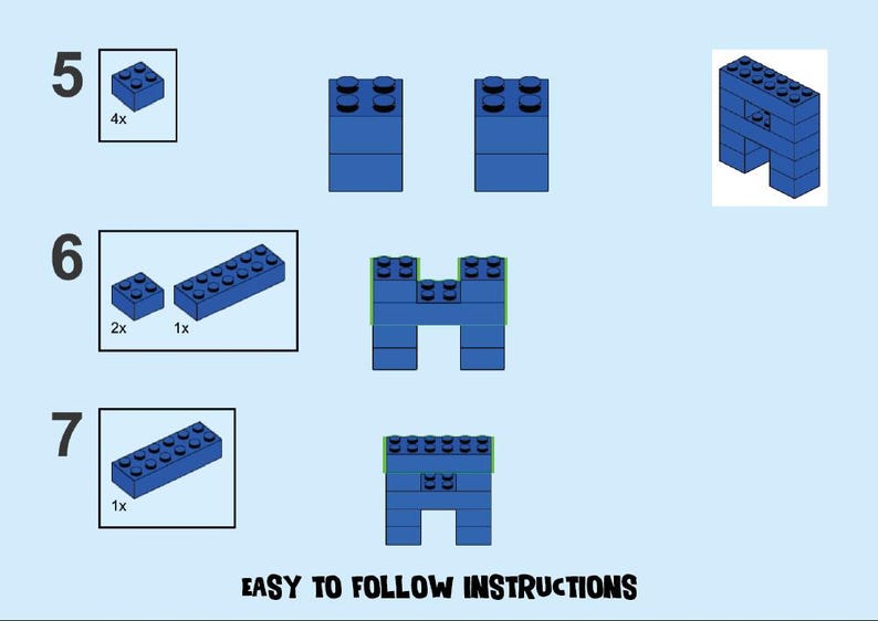 Brick-built Letters Building Instructions - Build Together - Custom ...