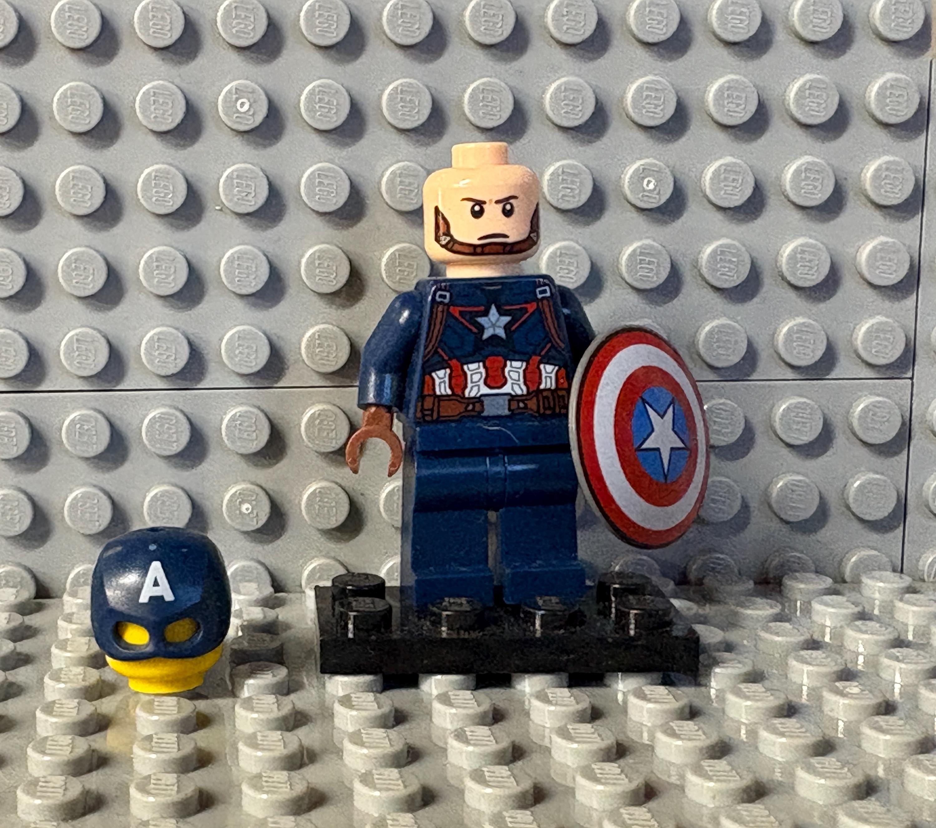Lego Minifigure Captain America - Collectible Minifigure - Etsy