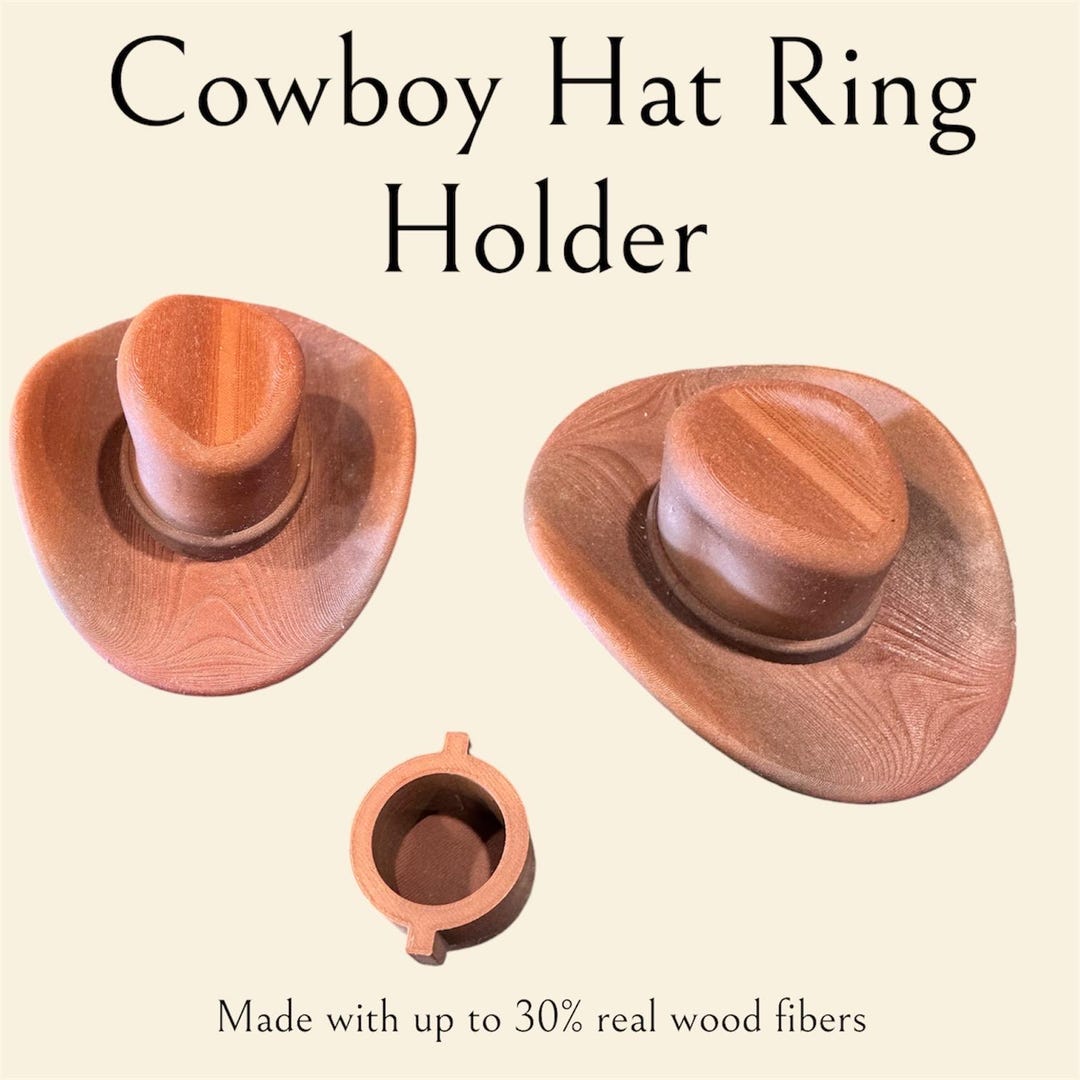 Personalized Western Style Cowboy Hat Ring Box Miniature Engagement Box ...