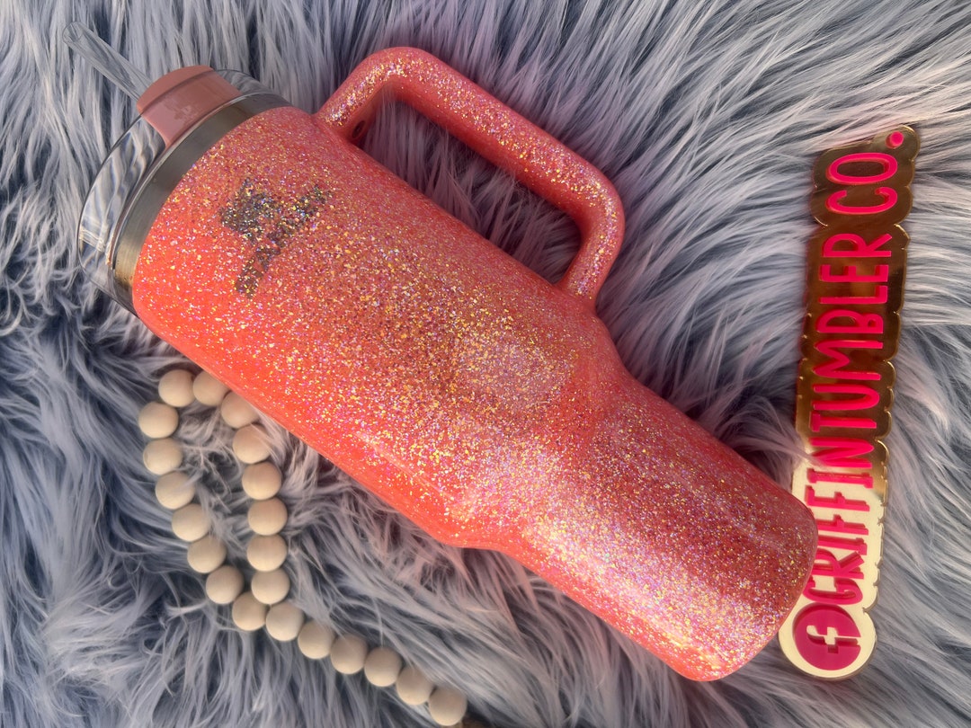 40oz Stanley Peach Melon Glitter - Etsy